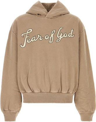 Fear of God Homme, Sweatshirts et sweats &agrave; capuche, Brun, Taille: L SweaT-shirt Biscuit en coton