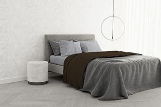Italian Bed Linen Bettwäsche-Set aus 100% Baumwolle, trendiges Design, für Doppelbett, Schokolade