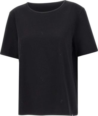 Herno Femme, Tops, Noir, Taille: 42 FR T-shirt &agrave; Col Rond