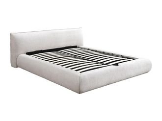 Vente-Unique Lit 2 Personnes Avec sommier - 180 x 200 cm - Beige - MIRSIO