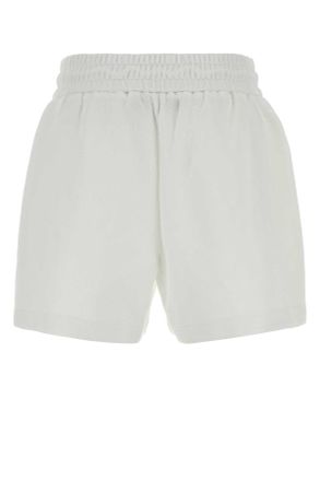 Gucci Mens White Stretch Nylon Bermuda Shorts Exterior: Elastane