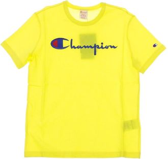 Champion Gelbes Crewneck Tee Shirt - - Tops - Herren - Gelb - XL