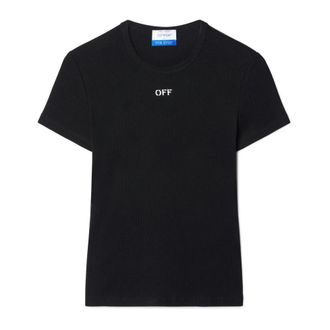 Off-white Off Stamp Rib Basic Tee - - Tops - Damen - Schwarzk - S