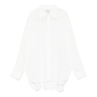 Officine G&eacute;n&eacute;rale Ecru Lyocell Voile Kleid - - Blouses & Shirts - Damen - Wei&szlig; - S