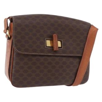 Celine Pre-owned Vintage Macadam Shoulder Bag - Femme - Pre-owned - Brun - Taille: ONE Size