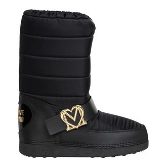 Love Moschino Femme, Chaussures, Noir, Taille: 35 EU Bottes de Neige avec Logo Coeur