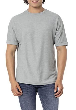 Red Bridge Redbridge T-shirt basique à manches courtes pour homme avec manches retroussées, gris, M