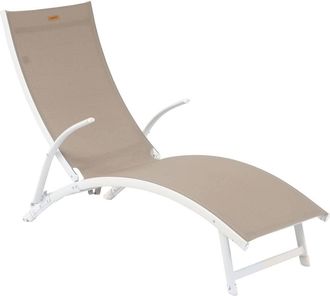 Hesperide Liegestuhl Samba Haselnuss & Weiß - Haselnuss/Weiß