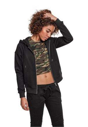 Urban Classics Damen Ladies Classic Zip Hoody Strickjacke,, per pack Schwarz (black 00007), X-Large (Herstellergröße: XL)
