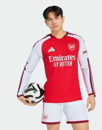 adidas Arsenal fc 26/27 maillot authentique domicile &agrave; manches longues en rouge &eacute;carlate