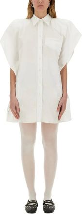 Stella McCartney Femme, Robes, Blanc, Taille: 36 FR Robe Chemise en Popeline