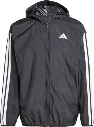 adidas Mens Coupe-vent 3 bandes Essentials, Black/White, 4XL