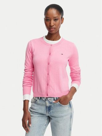 Tommy Jeans Strickjacke DW0DW20976 Rosa Regular Fit