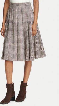 Tommy Hilfiger Faltenrock WW0WW52233 Dunkelbeige A-Line Fit