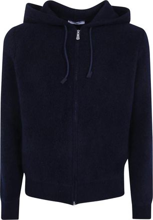 Gran Sasso Veste en boucl&eacute; avec capuche - Homme - Sweatshirts et sweats &agrave; capuche - Bleu - Taille: 2XL