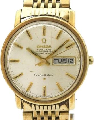 Omega Pre-owned Constellation 168.016 - Homme - Pre-owned - Jaune - Taille: ONE Size