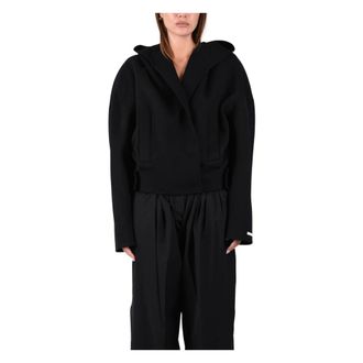 Sportmax Manteau en laine double - Femme - Vestes - Noir - Taille: 36 FR