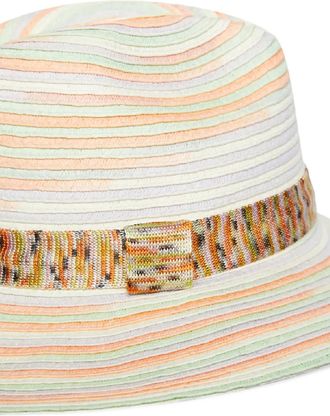 Missoni Hut mit gestreiften Details - Grün