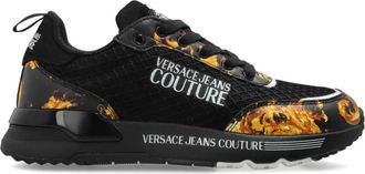 Versace Jeans Couture Femme, Chaussures, Noir, Taille: 36 EU Barocco Lace-up Baskets