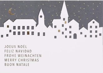 Räder Scherenkarte Frohe Weihnachten 5-sprachig