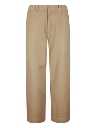 Labo Art pantalon en coton à taille élastiquée - Marron