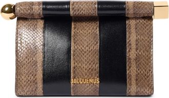 Jacquemus Le Sac Rond Carre Striped Clutch Bag