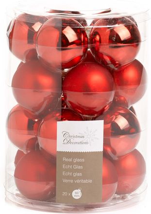 Kaemingk Izaneo Weihnachtskugeln, Rot, 20 Stück