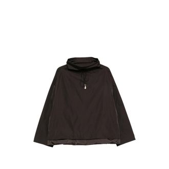 Carven Pearl-pendant Funnel-neck Raincoat
