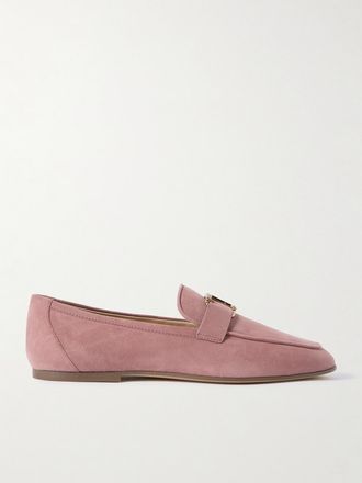 Tod's Loafers Aus Nubukleder Mit Verzierung - Pink