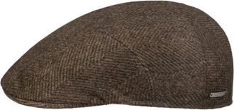 Stetson Casquette Bardsey Cashmere Homme - Made in Germany Gavroche avec Visiere, Visiere Automne-Hiver Automne Hiver - 55 cm Marron