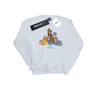 Disney Lady And The Tramp Classic Group Sweatshirt f&uuml;r Damen (Wei&szlig;)