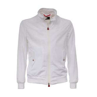 Kiton Wei&szlig;e Jacke Hoher Kragen Lange &Auml;rmel - - Jackets - Herren - Wei&szlig; - M