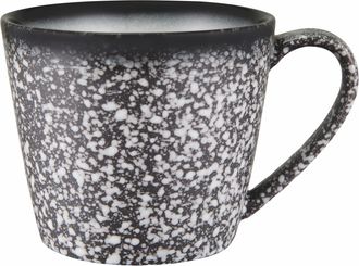 Maxwell & Williams AX0595 Kaffee-Becher 420 ml Porzellan - Caviar Granite - Teetasse rund, grau, in Geschenkbox