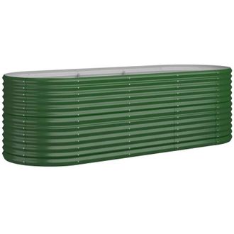 vidaXL Vidaxl - Lit surélevé de jardin Acier enduit de poudre 224x80x68 cm Vert
