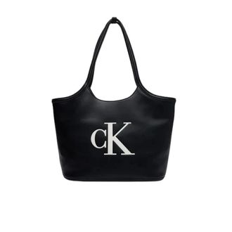 Calvin Klein Signature Monogram Laptop Tote Bag - - Bags - Damen - Schwarzk - ONE SIZE