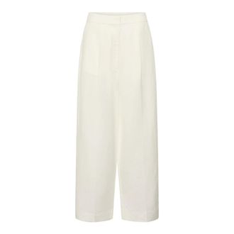 Soaked In Luxury Corinne Cropped Hosen - - Trousers - Damen - Wei&szlig; - M