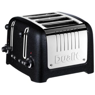 Dualit Toaster 4 Scheiben Schwarz & Edelstahl - Lite - 46225 - Dualit
