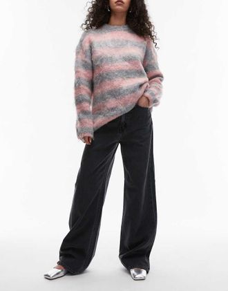 Carhartt Work in Progress Jane - Weit geschnittene Denim-Jeans in Schwarz-Blau