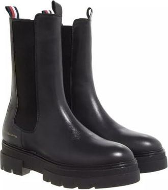 Tommy Hilfiger Femme Bottes Low Boot Monochromatic Chelsea Bottines, Noir (Black), 36 EU