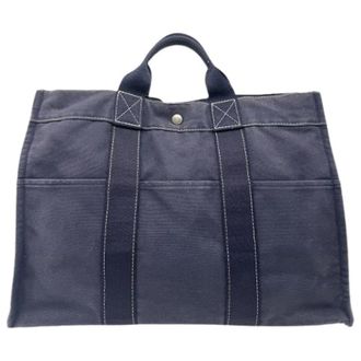 Herm&egrave;s Pre-owned Baumwolltasche - - Pre-owned - Damen - Blau - ONE SIZE