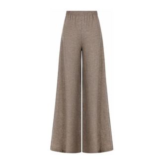 Fabiana Filippi Weite Leinenmischhose - - Trousers - Damen - Braun - S