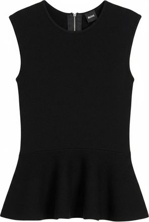 HUGO BOSS Femme, Tops, Noir, Taille: 42 FR 50557136 Peplum Top