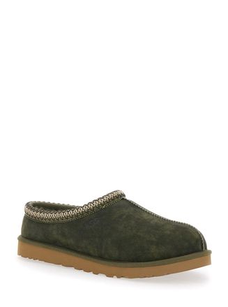 UGG Mens Green Mules With Shearling Lining Leather