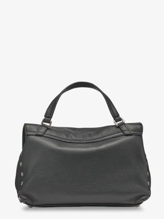 Zanellato Womens Crossbody Bag Postina S Leather Grey Shoulder