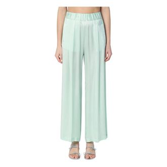 Semicouture Elegante Seidenmischungshose - - Trousers - Damen - Gr&uuml;n - S