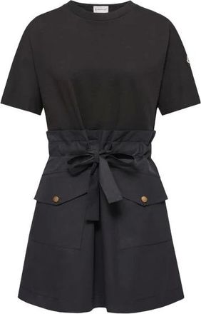 Moncler Femme, Robes, Noir, Taille: 42 FR Abito Shirt Dress
