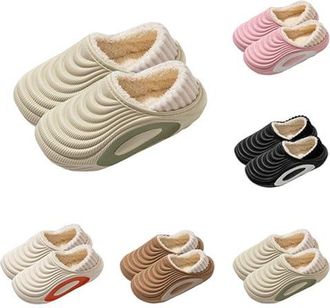 Generic Pantoufles dhiver antid&eacute;rapantes &agrave; dos ferm&eacute; avec doublure en peluche, chaudes et confortables en mousse &agrave; m&eacute;moire de forme pour int&eacute;rieur et ext&eacute;rieu