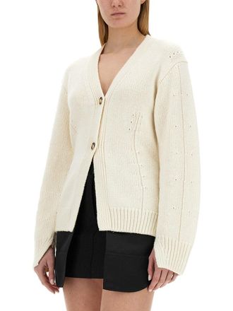 Helmut Lang Wool Blend Cardigan - Ivory