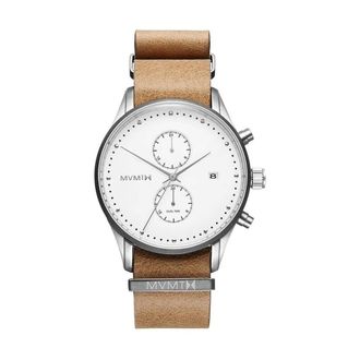 MVMT Mvmt, Femme, Accessoires, Brun, Taille: ONE Size Montre Chronographe Double Fuseau Horaire avec Bracelet en Cuir