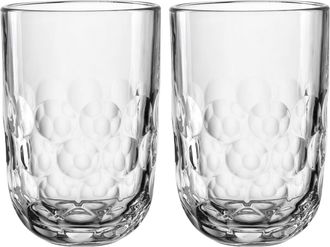 Leonardo GOCCE Latte Macchiato Glas - 6 St&uuml;ck - 6 Latte Macchiato Gl&auml;ser - LM Becher f&uuml;r Siebtr&auml;ger - Sp&uuml;lmaschinengeeignet - Tropfenstruktur - Matchaglas - Tr